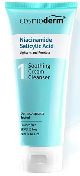 Cosmoderm Niacinamide Salicylic Acid Soothing Cream Cleanser